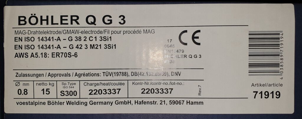 Bohler QC3 0.8mm - PSSI